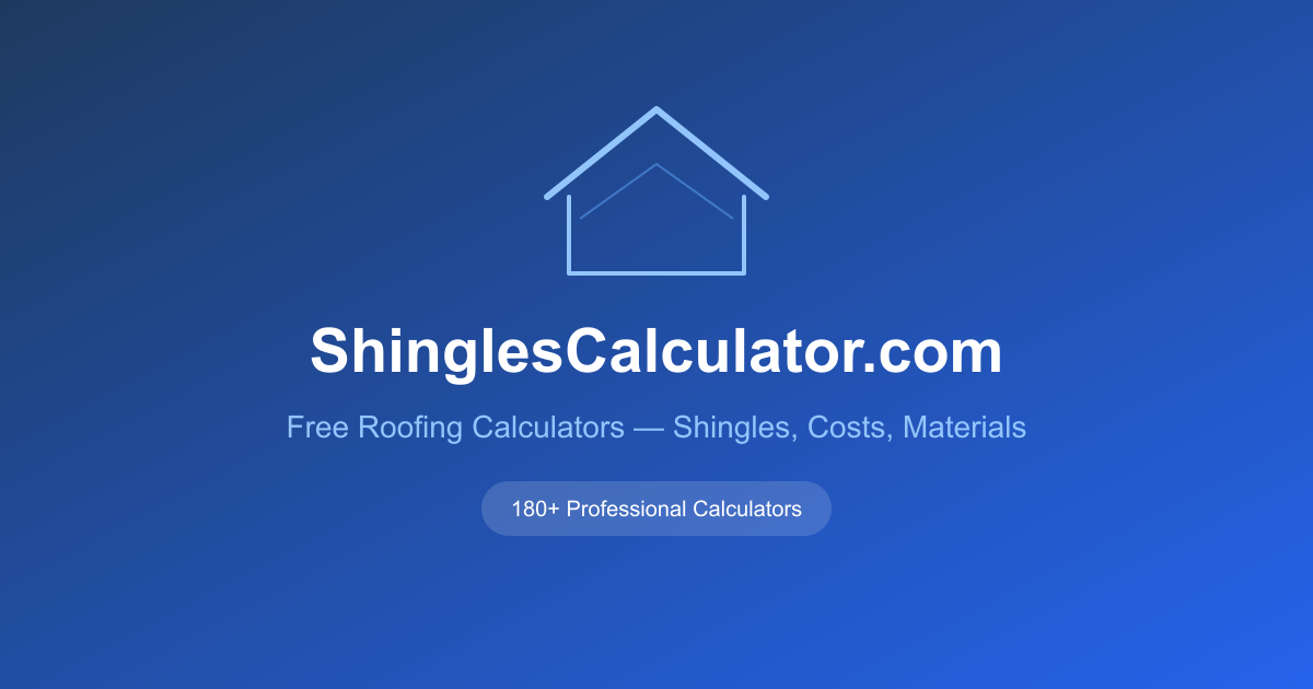 Shingle Calculator — How Many Shingles Do I Need? | ShinglesCalculator.com